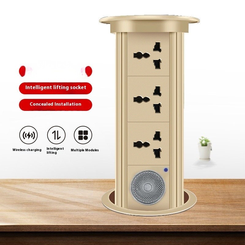 Wireless Charging Smart Lifting Socket Embedded Desktop Board Bluetooth ...