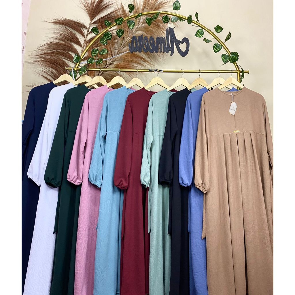 Almeera Gamis Crinkle Air Flow Sakinah Series | Shopee Philippines
