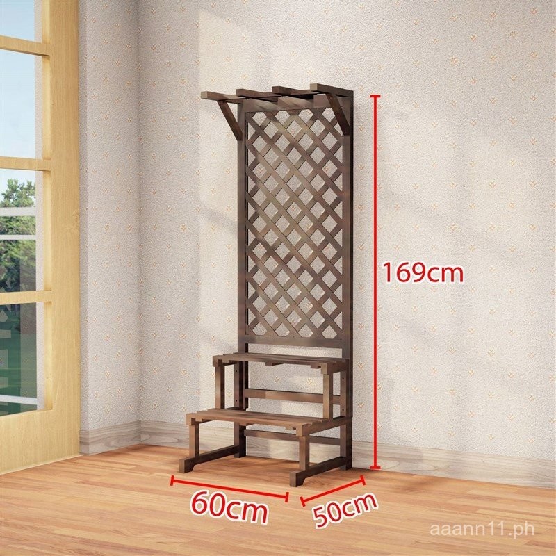 Anticorrosive Wood Flower Stand e Solid Wood Climbing Outdoor Grid ...