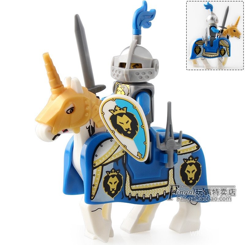 9822Medieval Castle Knight War Horse Animal Riding Figure Peripheral ...