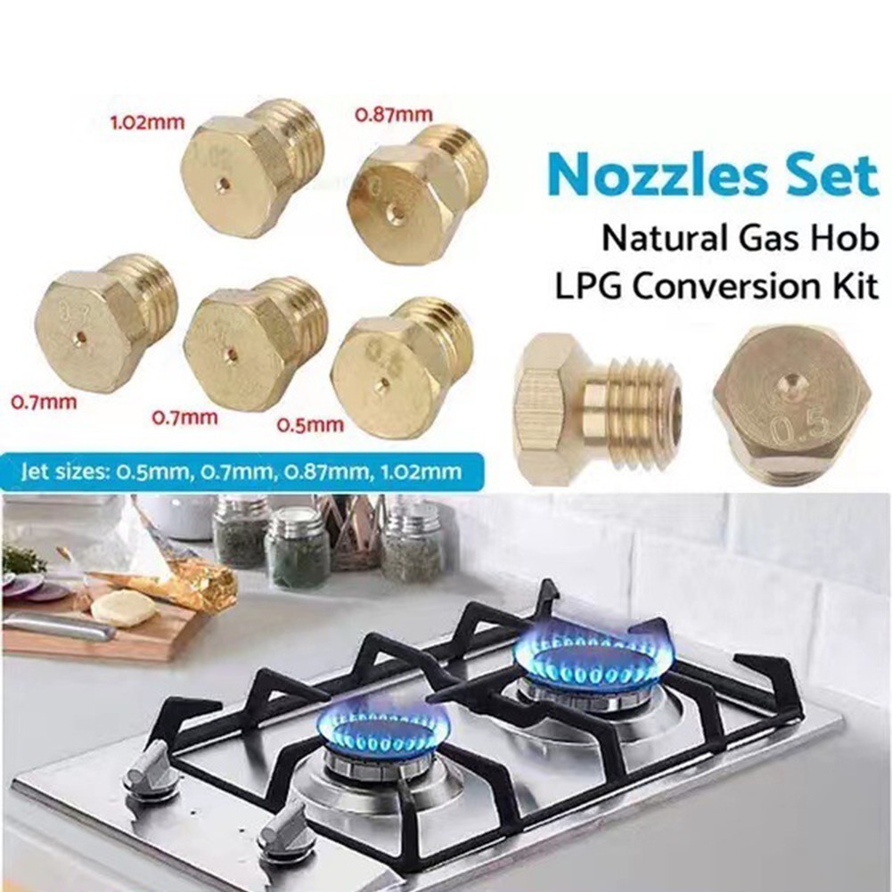 (ONMA) 5pcs for LPG Gas Jet Set Burner Gas Hob for LPG Conversion Kit ...