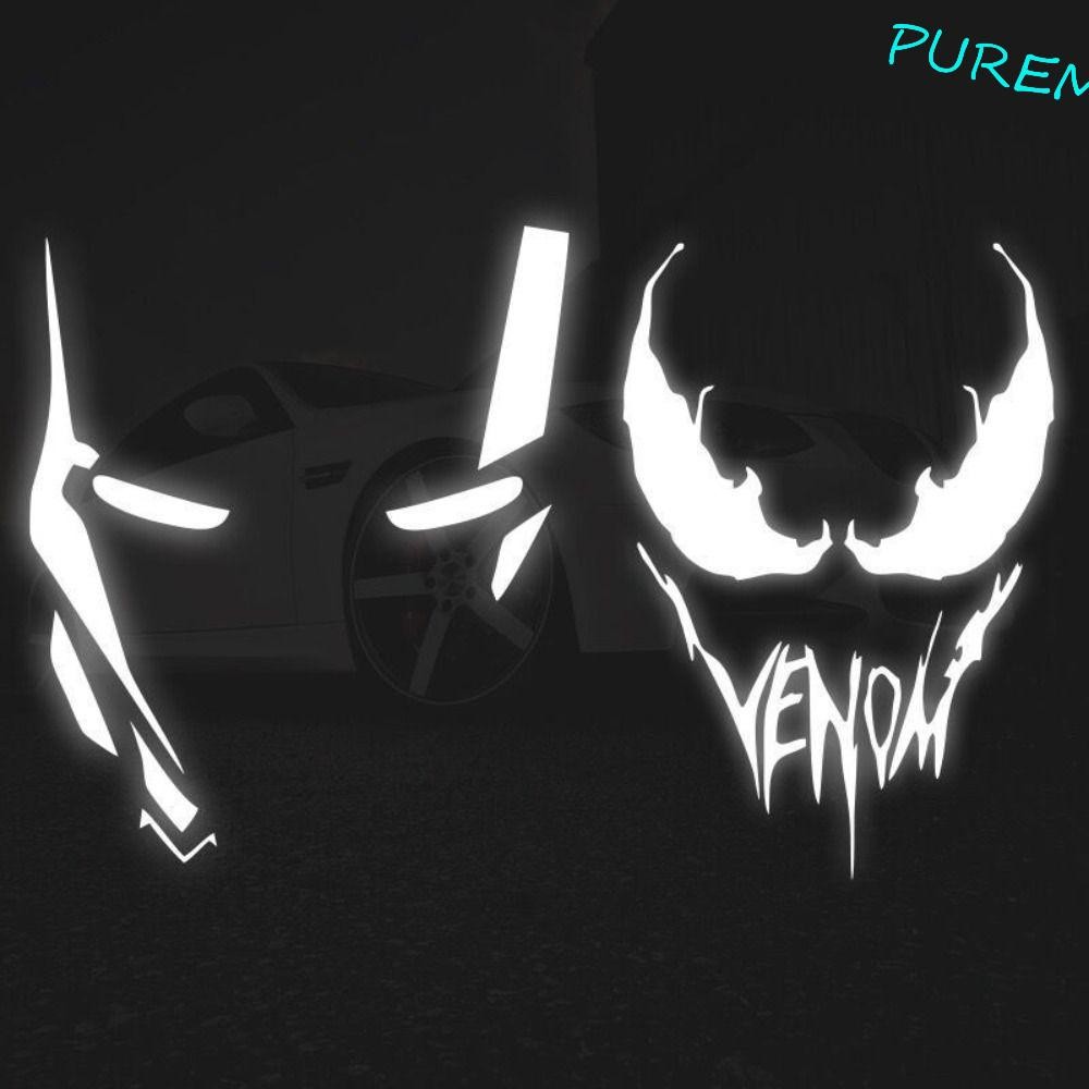 PUREM Anime Venom Cool Stickers, PET Venom Reflective Venom Stickers ...