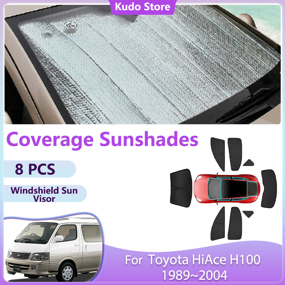 Full Car Sun Shade Coverage Sunshades Shade for Toyota HiAce H100 1989 ...