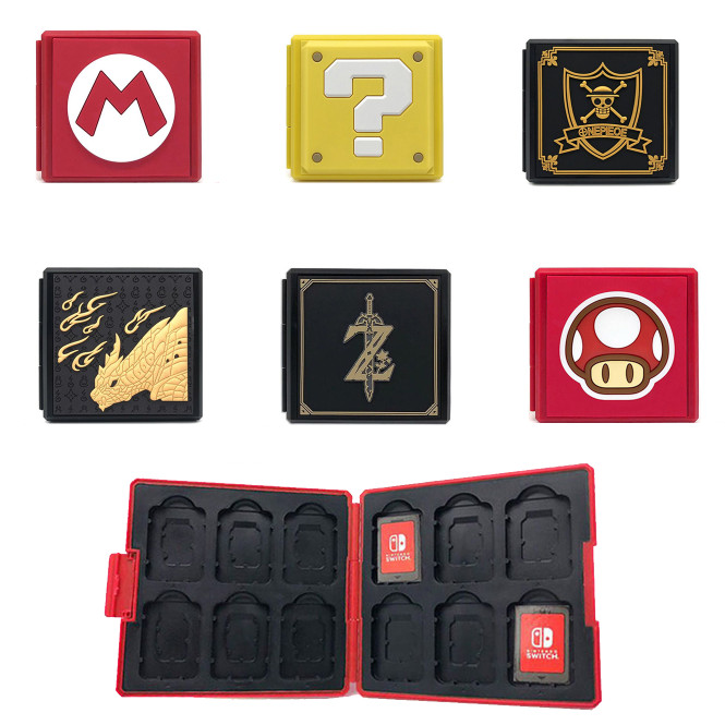 12 Pieces Switch Game Cartridge Box Mario Zelda NS Cartridge Storage ...