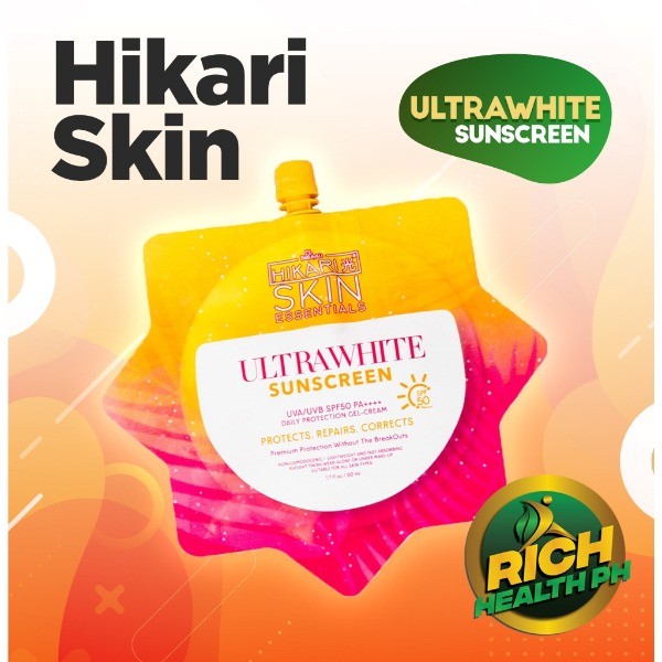 HIKARI SKIN ULTRAWHITE SUNSCREEN UVA/UVB SPF50 PA ++++ 50mL | Shopee ...