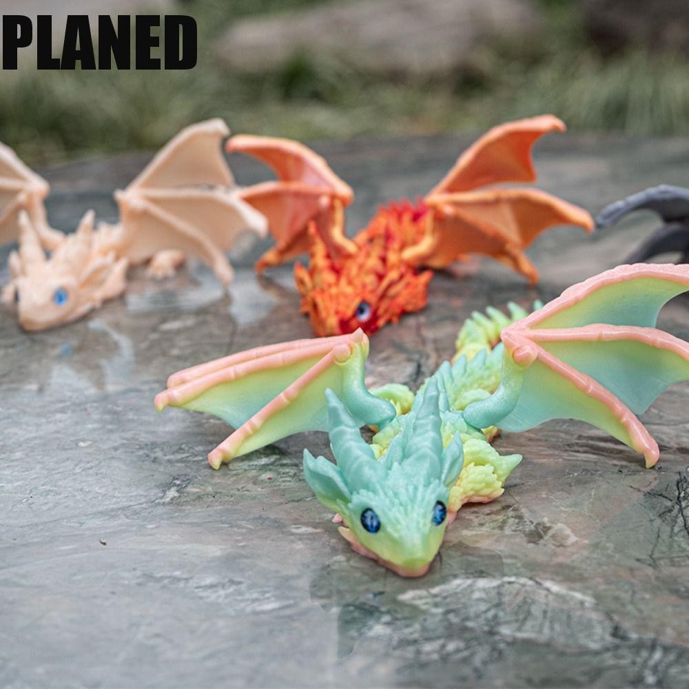 PLANED 3D Printed Flying Dragon Toy, With Wings Joint Movable Simulated ...