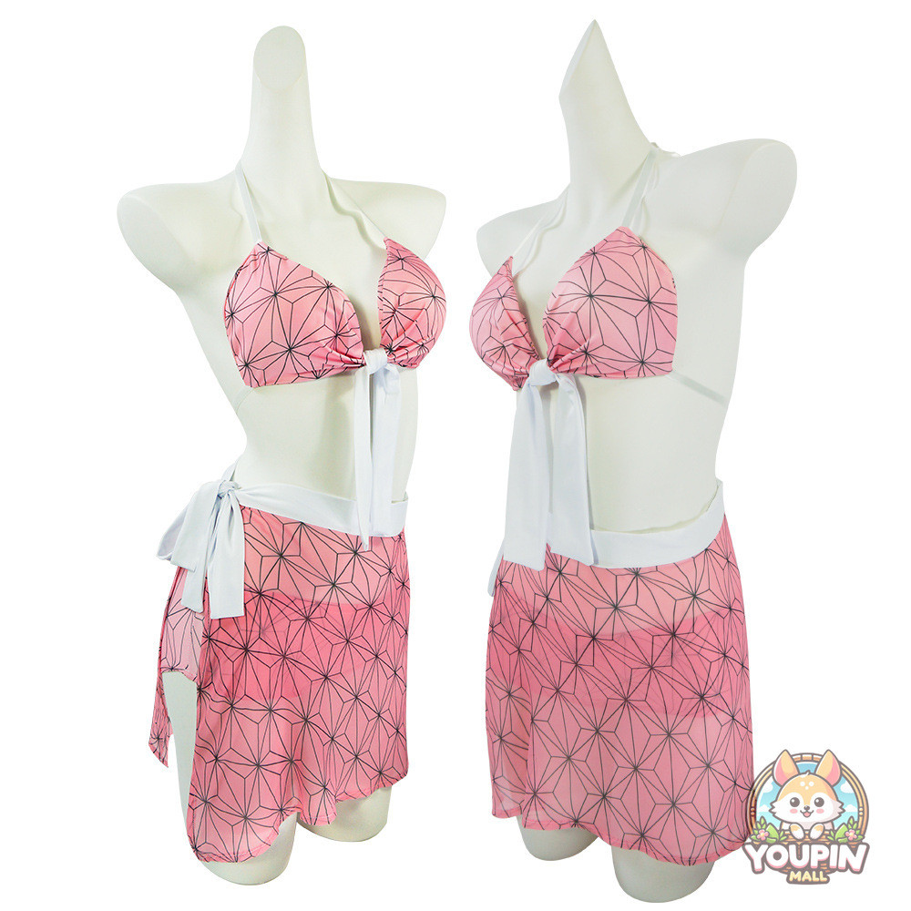 Demon Slayer Apron Swimsuit Kamado Tanjiro Nezuko Butterfly Ninja ...