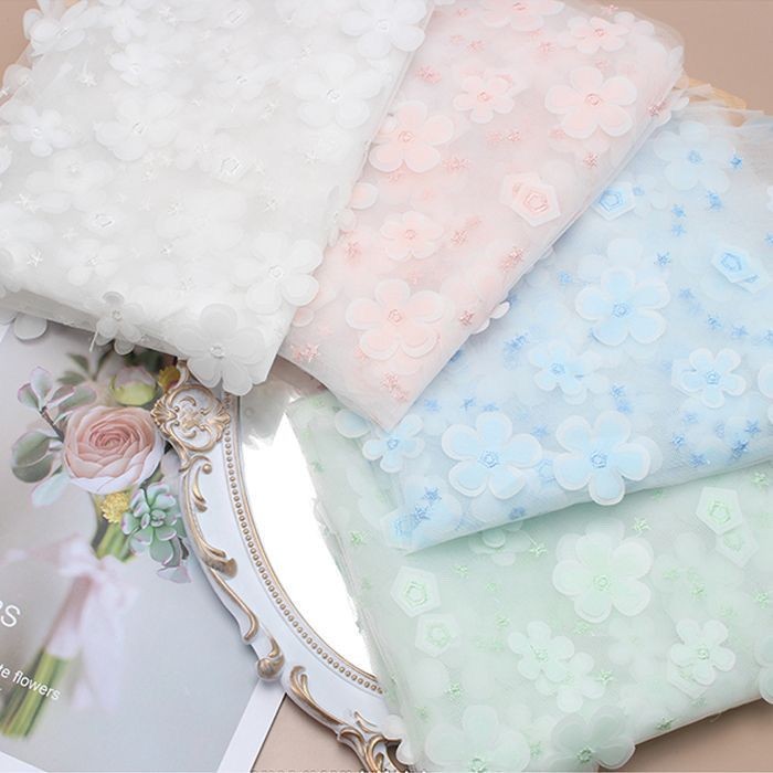 Summer Flower Packaging Fairy Net Gauze Floral diy Premium Gauze Fabric ...