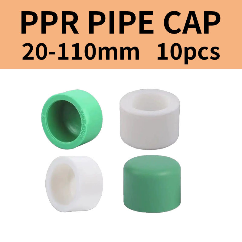 10pcs PPR Pipe cap Fittings END CAP : Sizes 20/25/32/40/50/63/75/110, Plug Caps, PPR Pipe ...