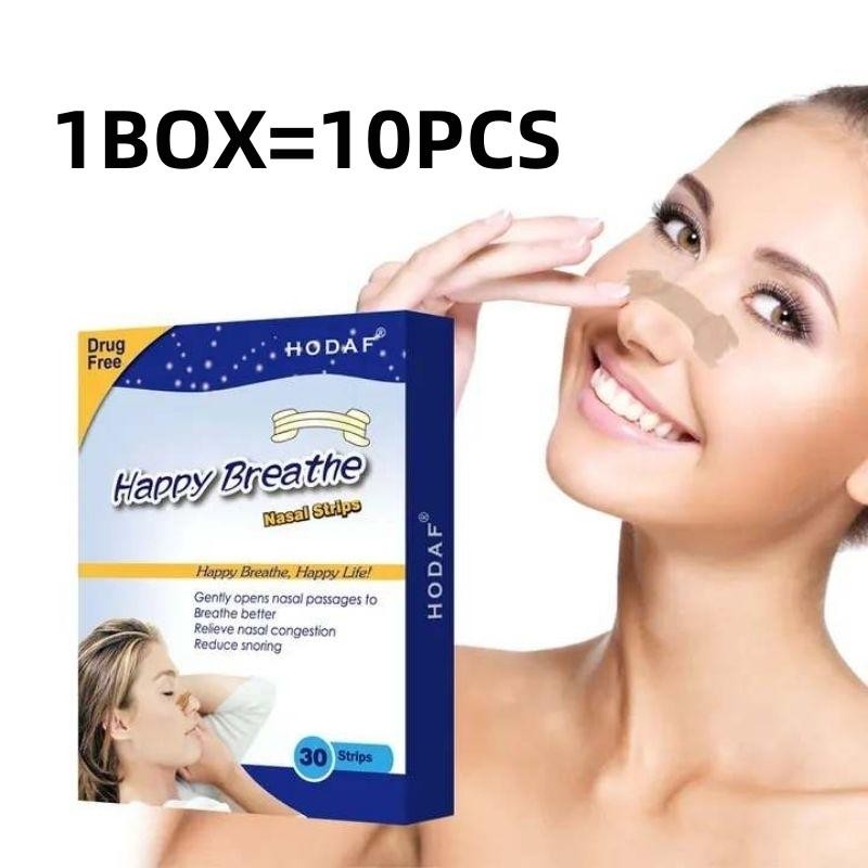 1BOX=10PCS Happy Breath 10 Nose Strips Nasal Cleaning | Shopee Philippines