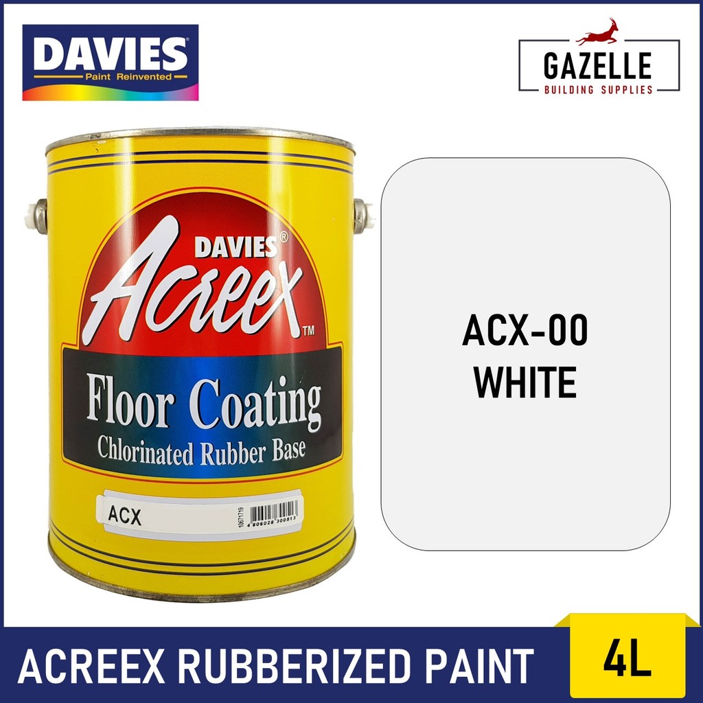 Davies Acreex Rubberized Floor Paint White - 4L | Shopee Philippines