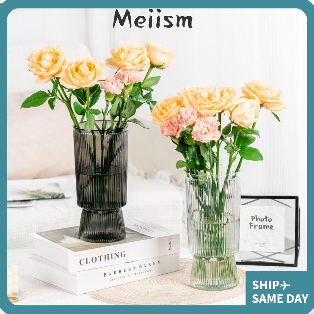 MEIISM Bamboo Planter Pots, Transparent Vase Plastic Self-absorbing ...