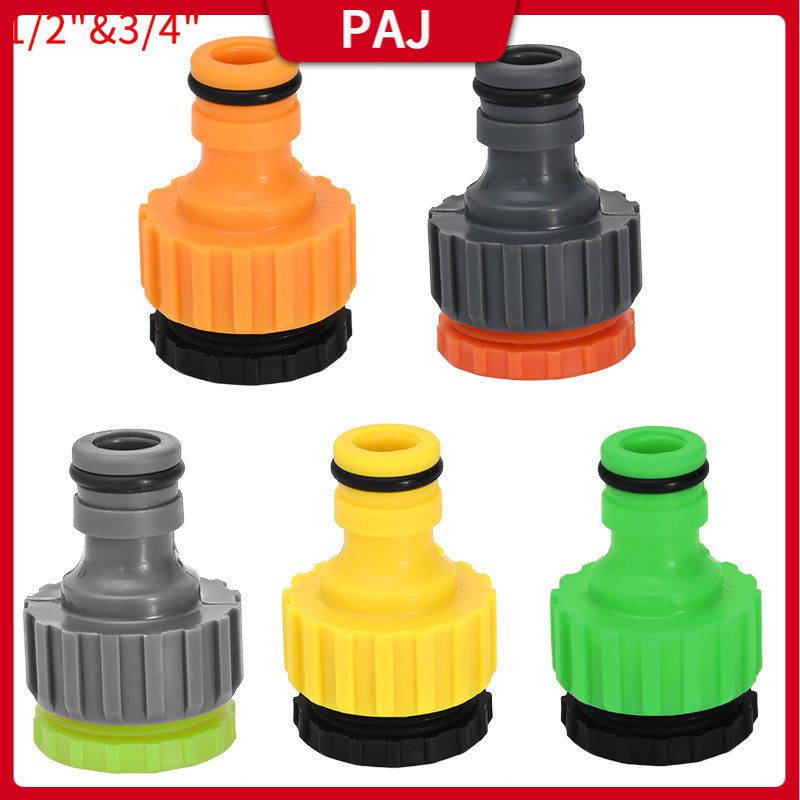Garden Hose Quick Connector 1/2 3/4 1" Pipe Coupler Stop Water ...