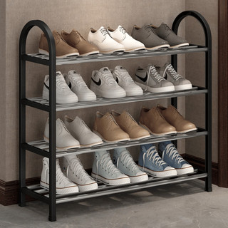 Black 4/5 layers stainless steel shoe rack Shoe cabinet Indoor and ...