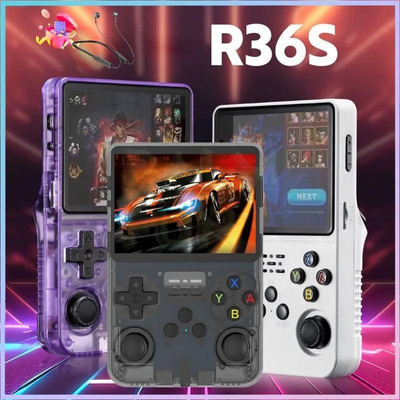 R36S Retro Handheld Game Console 3.5 Inch IPS Screen Linux System Portable Mini Video Player ...