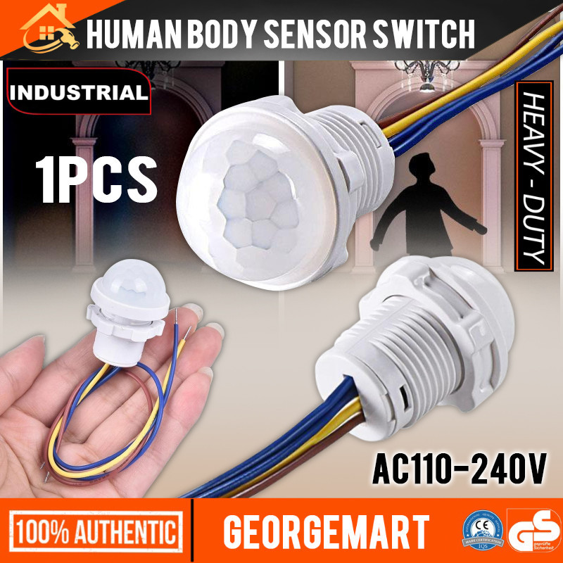 PIR Sensor Detector AC110-220V LED PIR Infrared Motion Sensor Detection ...