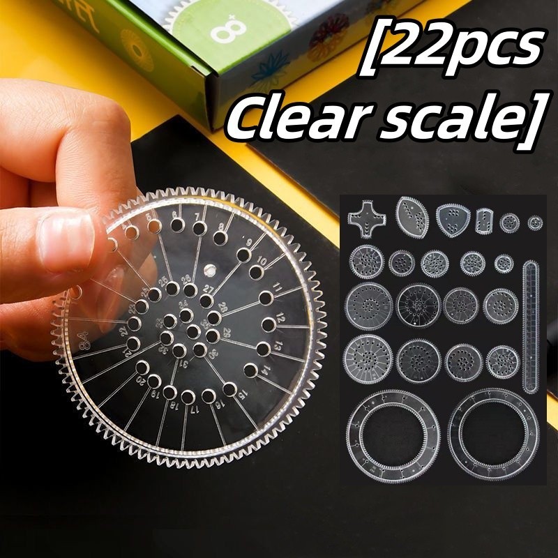 22pcs Ruler Magic Versatile Ruler Flower Feet Children's Puzzle Magic ...