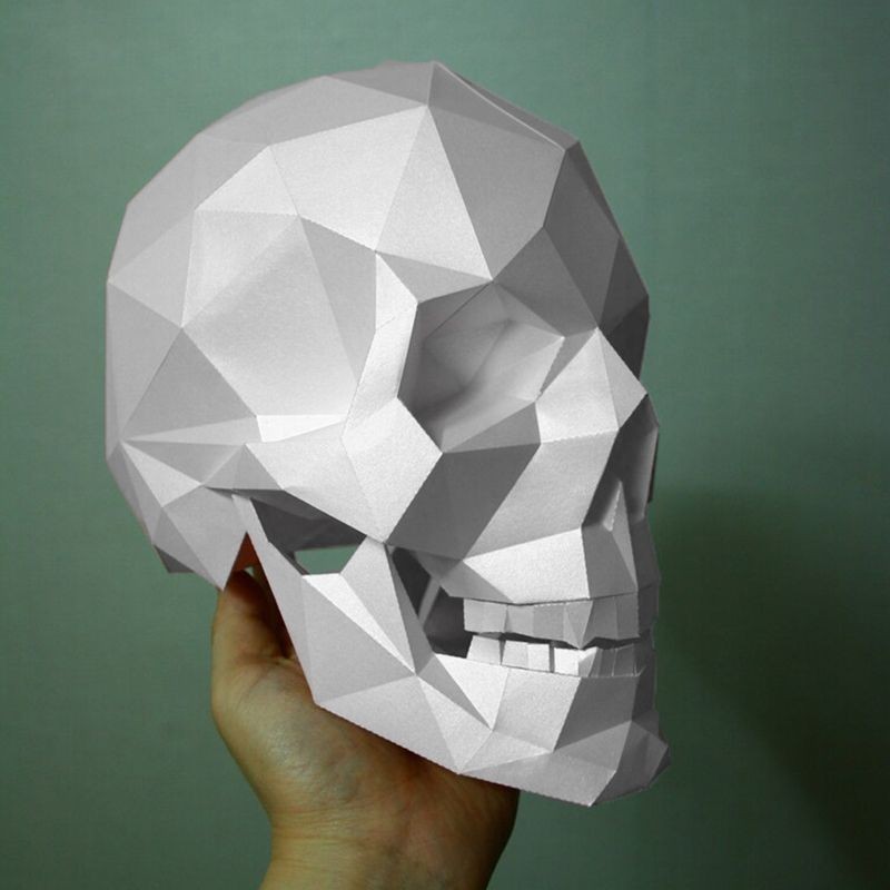 Skull Decorative Model for Halloween: 3D DIY Paper Prop for Photoshoots ...