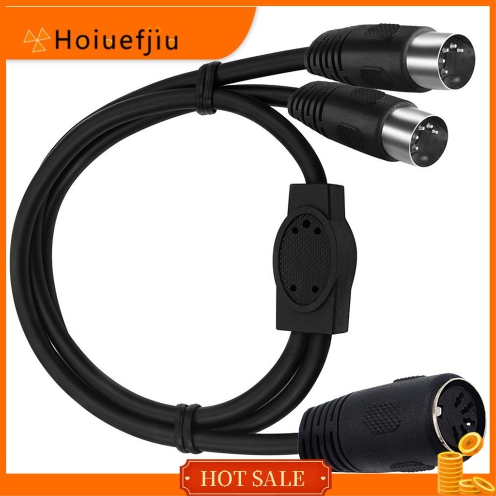 【Hoiuefjiu】MIDI DIN 5-Pin Splitter Din 5Pin Male to Dual 2 Female Audio ...