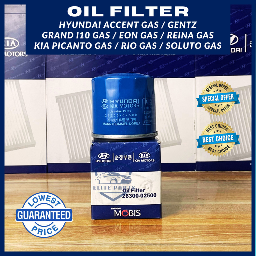 OIL FILTER - HYUNDAI ACCENT GAS / GENTZ / GRAND I10 GAS / EON GAS ...