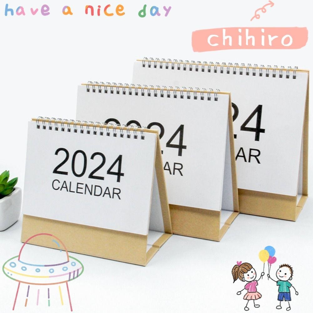 CHIHIRO1 Desktop Paper Calendar, Home Decor 2024 Planner Scheduler ...
