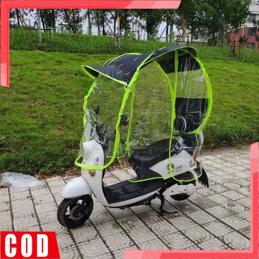 Electric Motorcycle Canopy with Side Curtains, Fully Enclosed Electric ...