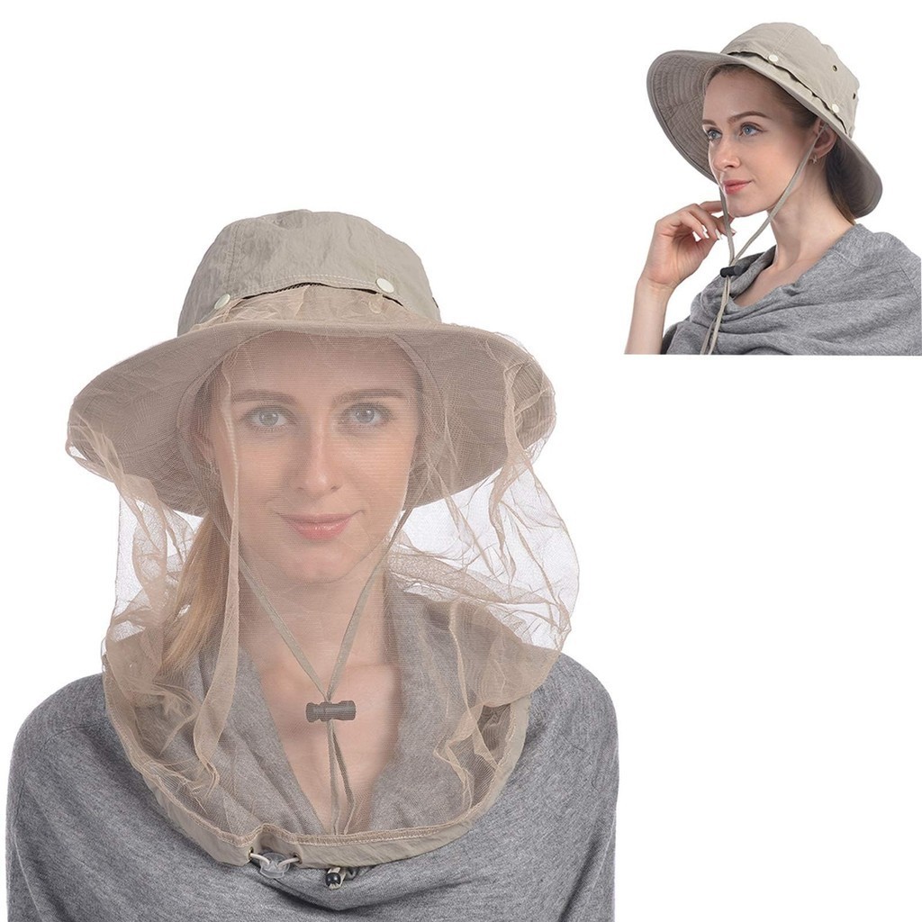 Head Net Hat Sun Hat Bucket Hat with Hidden Net Mesh | Shopee Philippines