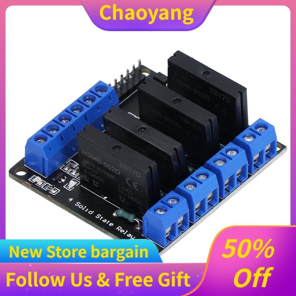 Chaoyangmall SSR Module Fast Switching 4 Channel DC Solid State Relay ...