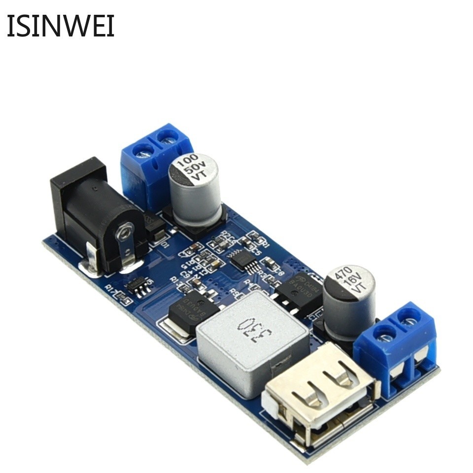 DC-DC 24V/12V To 5V 5A Step Down Power Supply Buck Converter Replace LM2596S Adjustable USB Step ...