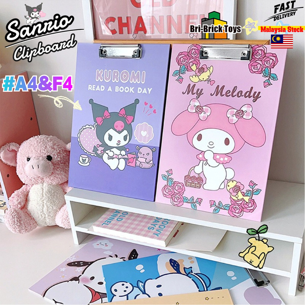 Local Kuromi Clipboard A4 Cute School Supplies Barang Kuromi Barang ...