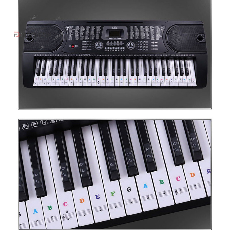 sujian111 Transparent Piano Keyboard Sticker 54/61 Key Electronic ...