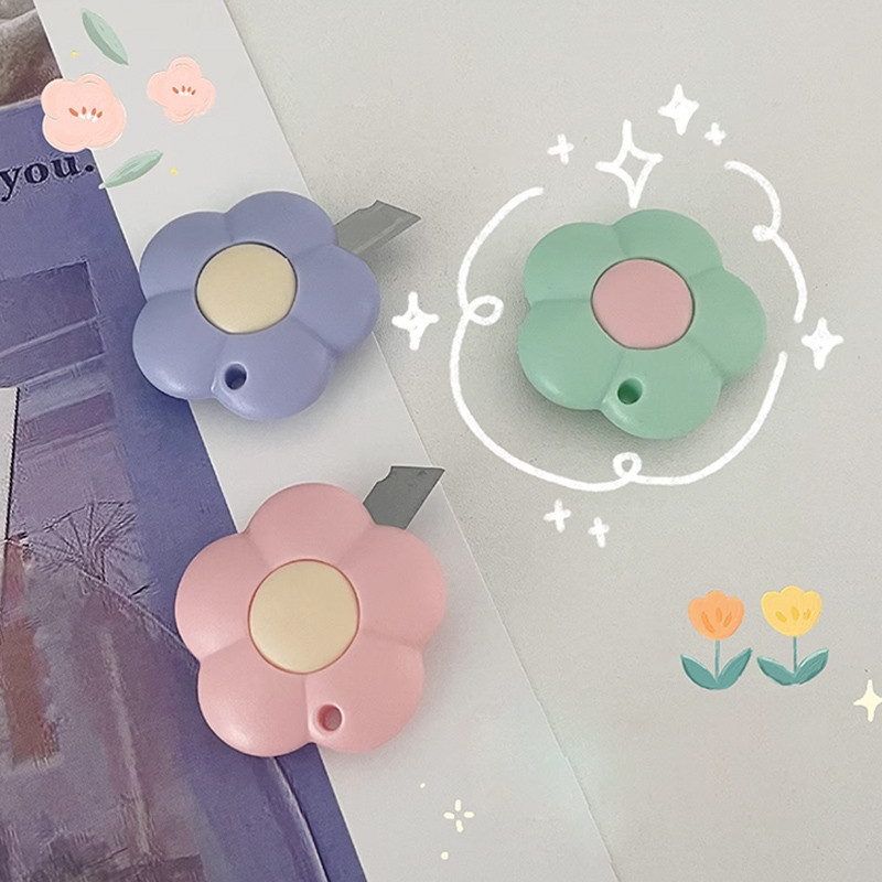 Mini Flower Utility Knife School Office Portable Colorful Cutter Knife ...