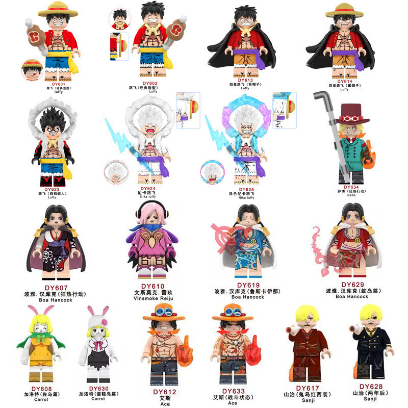 Luffy Anime One Piece Queen Lei Jiu Minifigure with Background Board ...