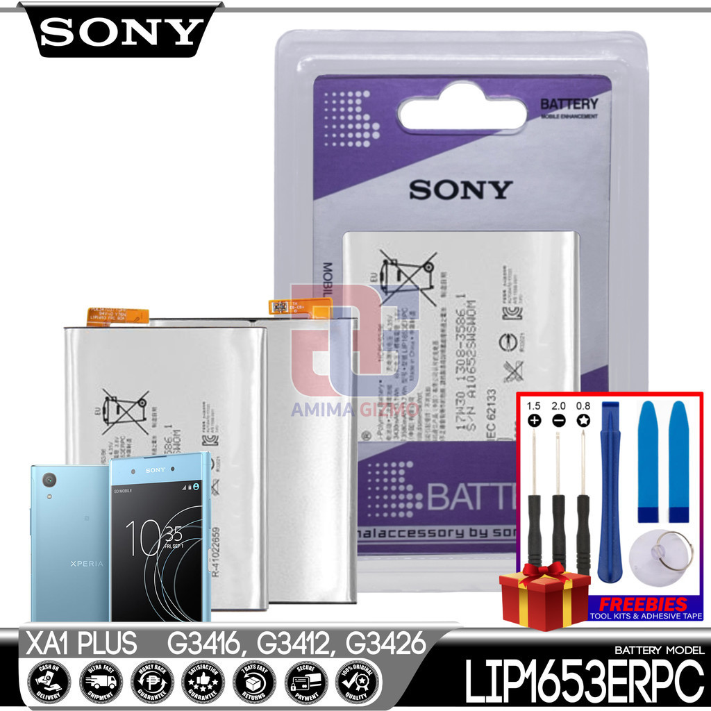 GG+Sony Xperia XA1 Plus Battery Original Quality and Capacity Model ...