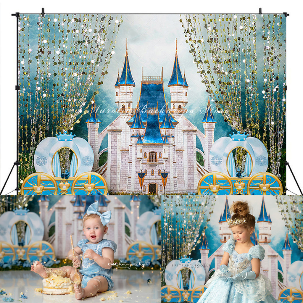 Castle Princess Backdrops Kids Baby Photography Props Child Photocall ...