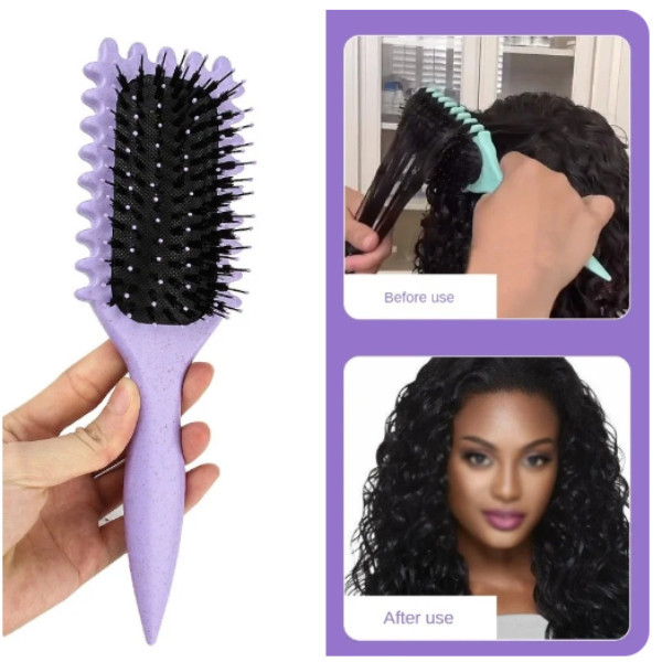 Bounce Curl Define Styling Brush Detangling Hair Brush Tangled Hair ...