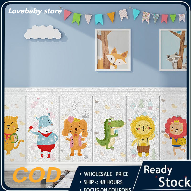 [Fast Ship] 70*35cm Cartoon wallpaper foam self-adhesive waterproof ...