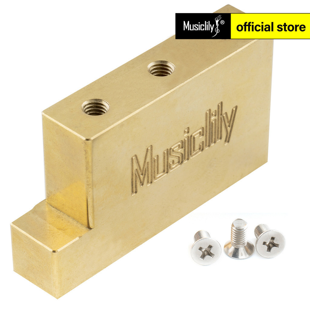 GG+Musiclily Ultra Full Solid Brass L Shaped Tremolo Block for Electric ...