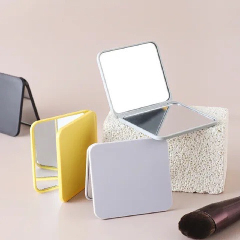 HJ-MiniSquareMakeupMirror Portable Double-sided Vanity Mirror Cosmetic ...