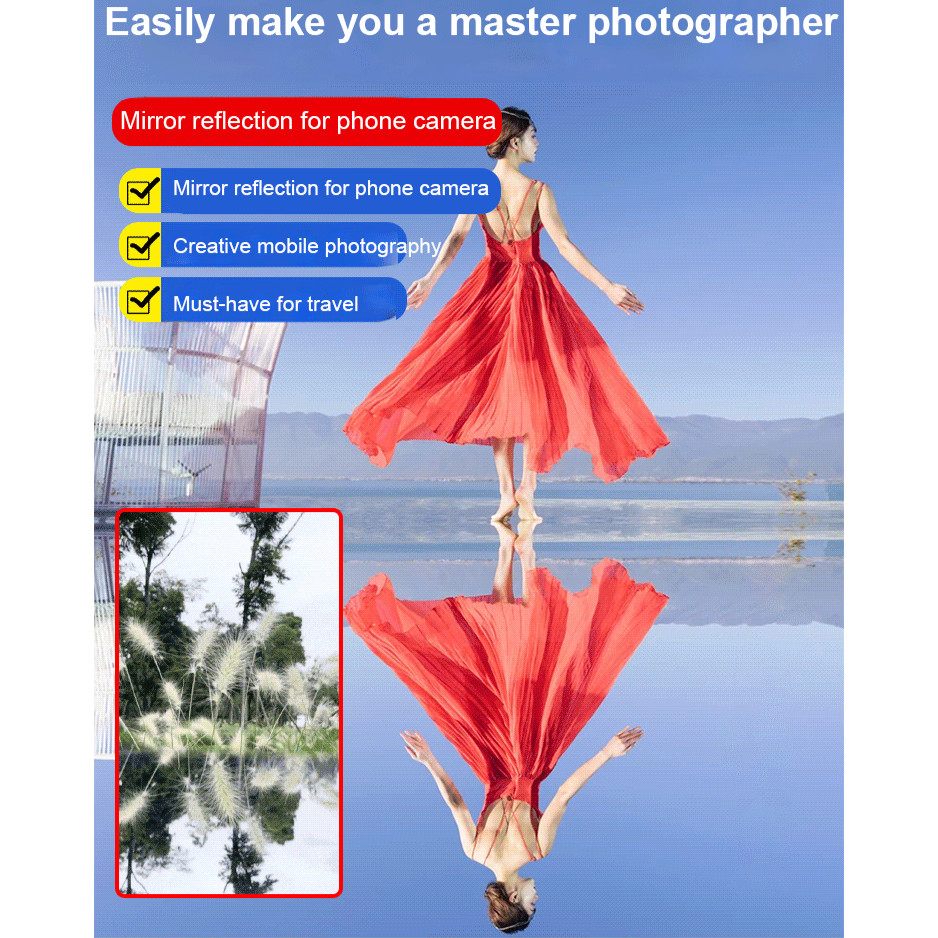 [Make you a master photographer] Mirror reflection for phone camera ...