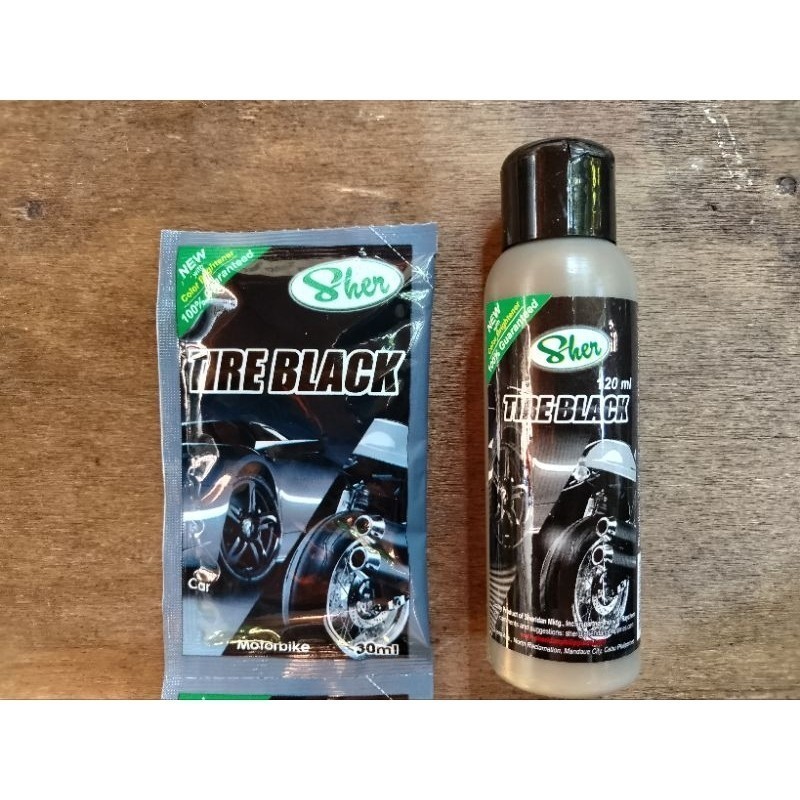 SHER TIRE BLACK 30ML, 120ML, 270ML PAMPAKINTAB NG GULONG | Shopee ...