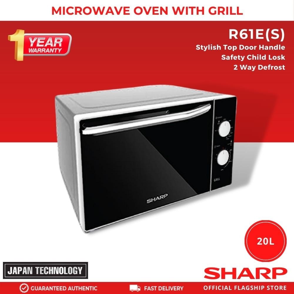 Sharp Microwave Oven wtih Grill R-61E(S) 20 Liters | Shopee Philippines
