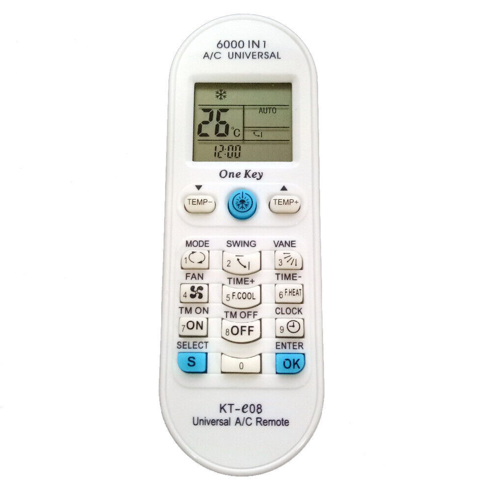 Universal AC Remote Control KT-e08 For Toshiba Sanyo 6000 in 1 Air ...