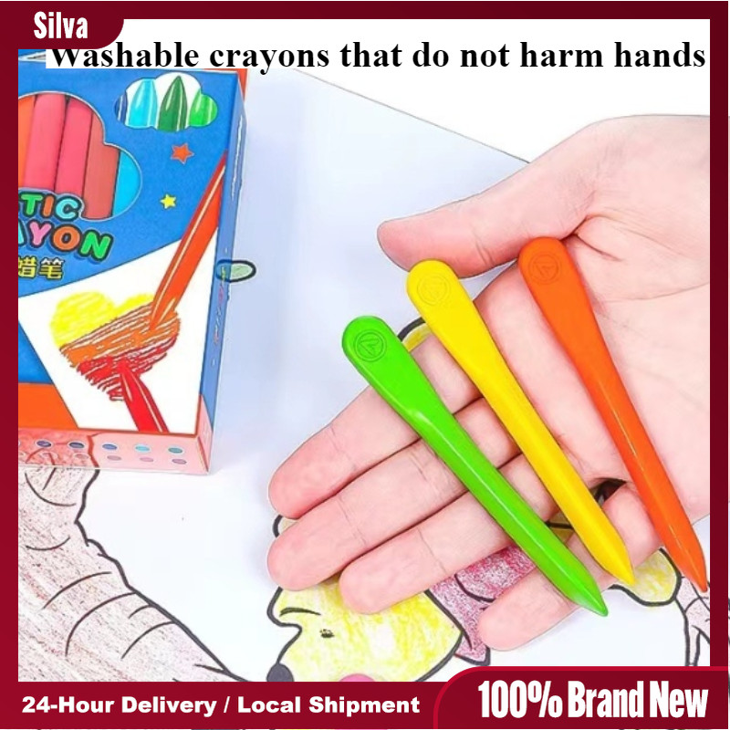 12/36 Color Plastic Washable Crayon Hand Drawn Painting Set Safe and ...