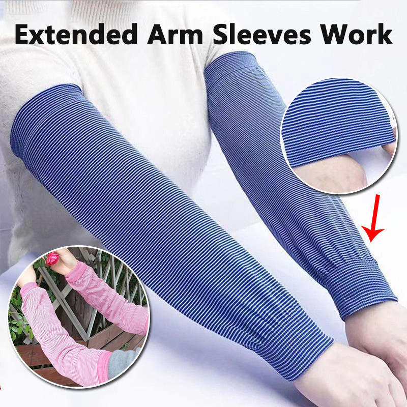 Extended Arm Sleeves Work Comfortable Stretch-knit Sleeves Guards ...
