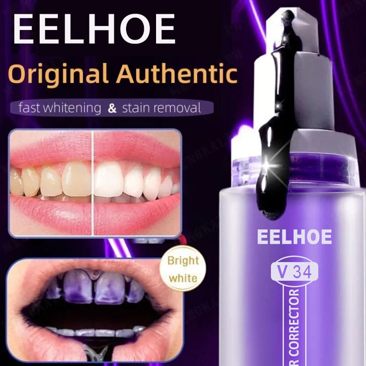 EELHOE Toothpaste V34 Colour Correct Whitening Teeth Tartar Plaque ...
