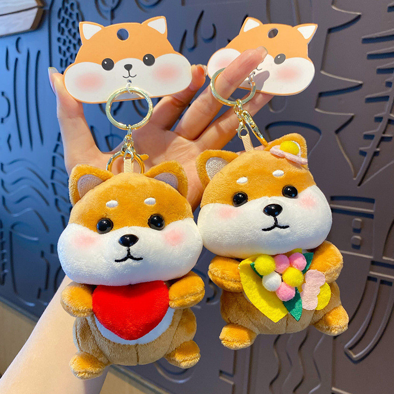 Original Shiba Inu's Love Plush Keychain Creative Cartoon Doll Pendant ...