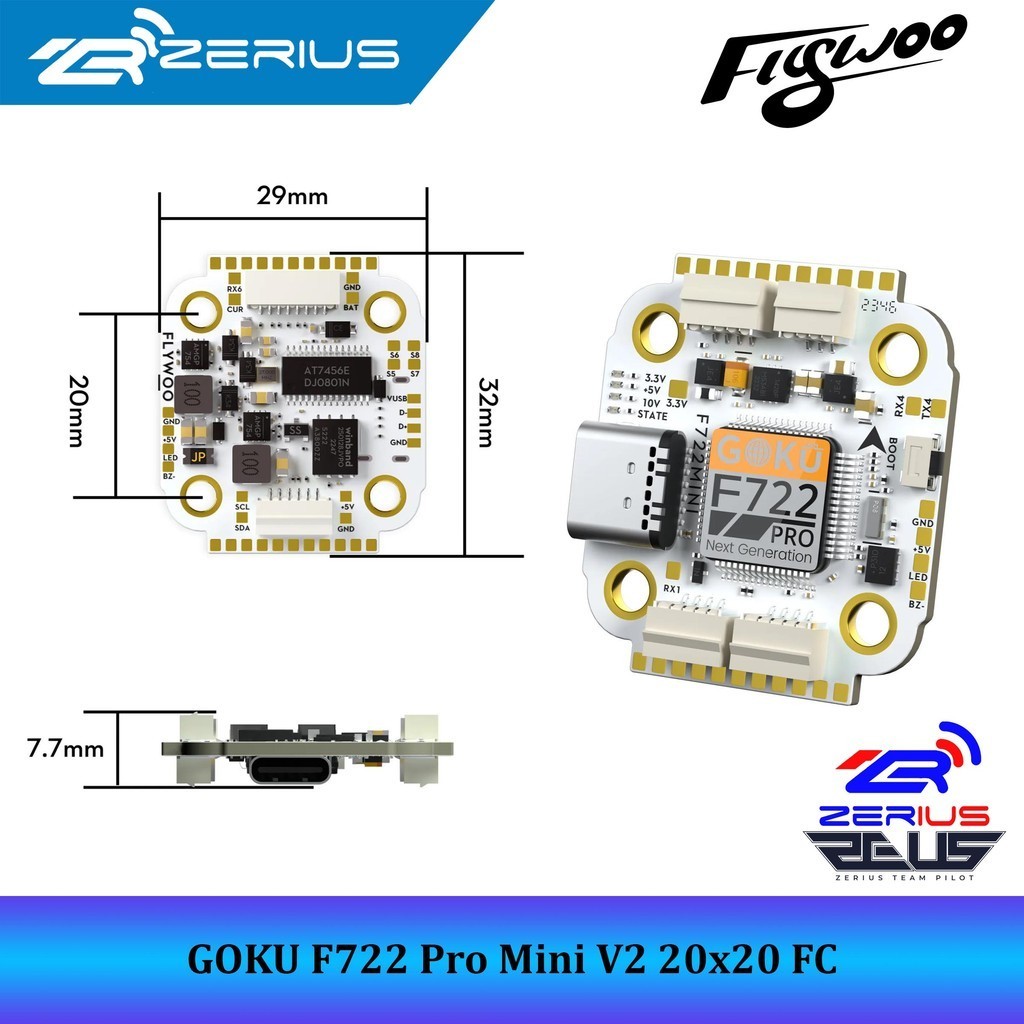 Flywoo GOKU F722 PRO Mini V2 FC 20X20 2-6S INAV Support | Shopee ...