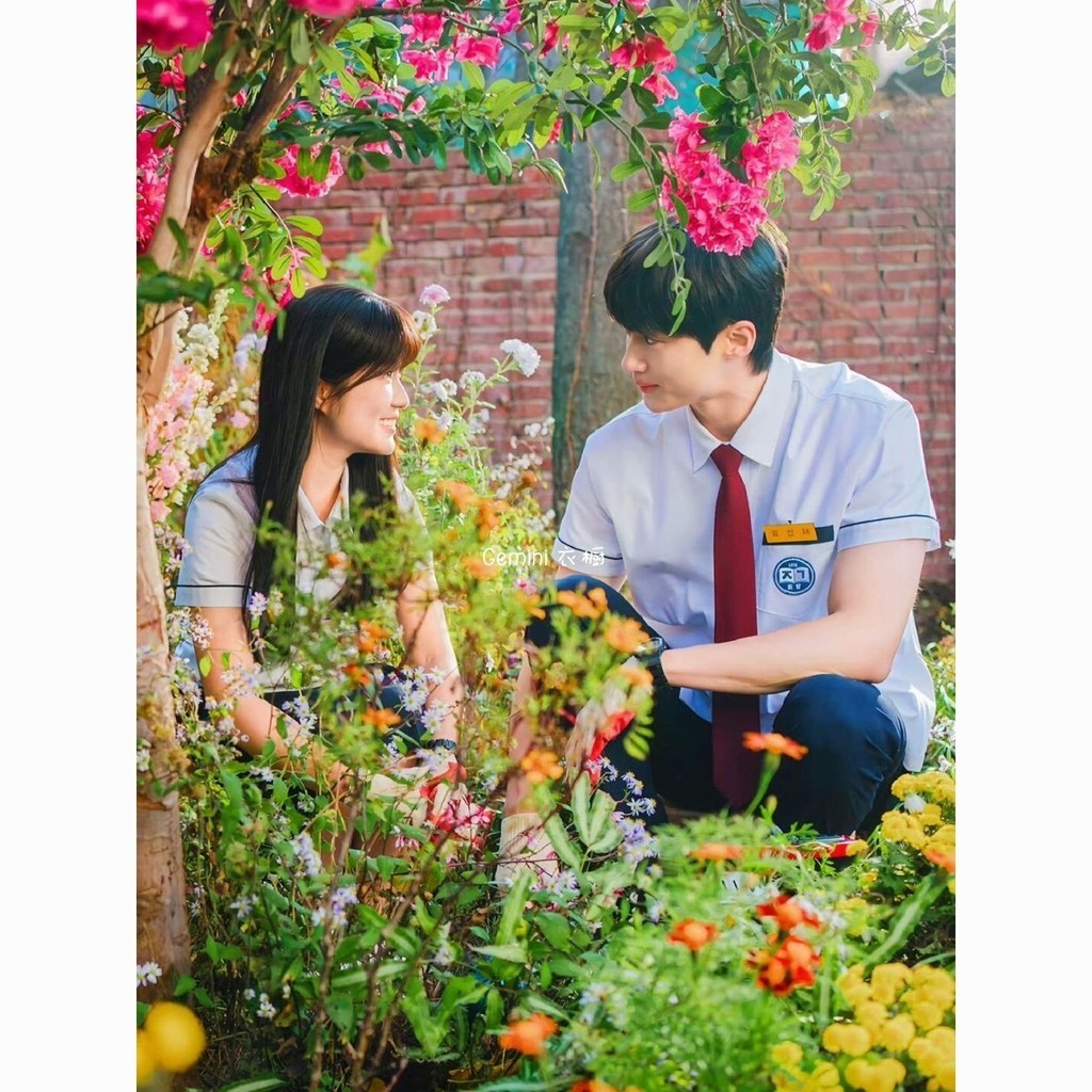 Korean Style School Uniform jk Uniform Shirt Suit Behind Sunzai Running ...