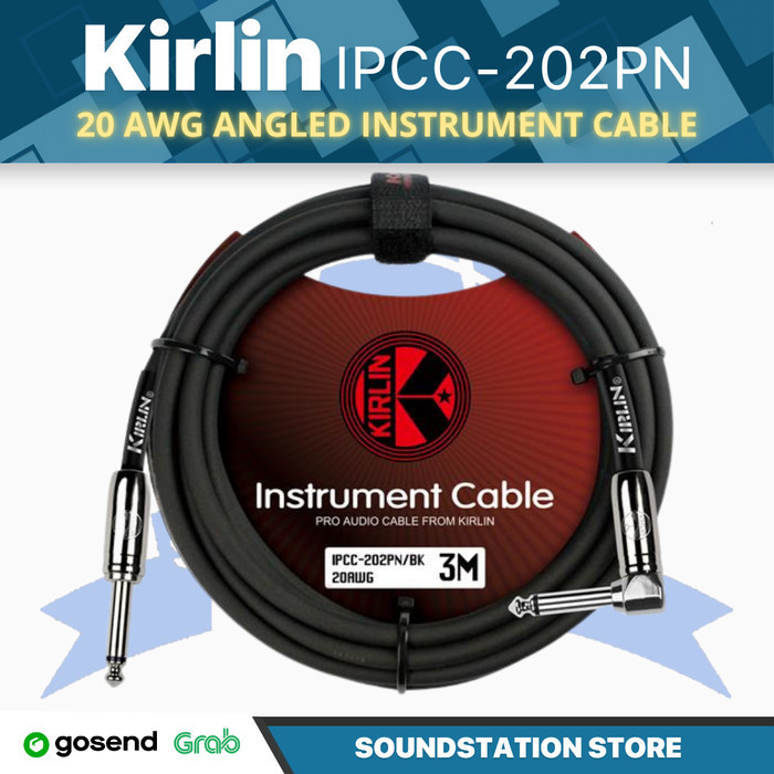 Kirlin IPCC-202PN 20AWG Angled Instrument Cable - Instrument Jack Cable ...